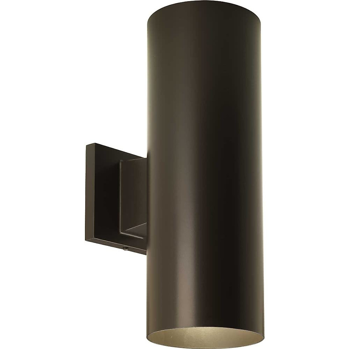 Progress Lighting Cylinder Collection 5" Modern Outdoor Up/Down LED Wall Lantern Light Antique Bronze