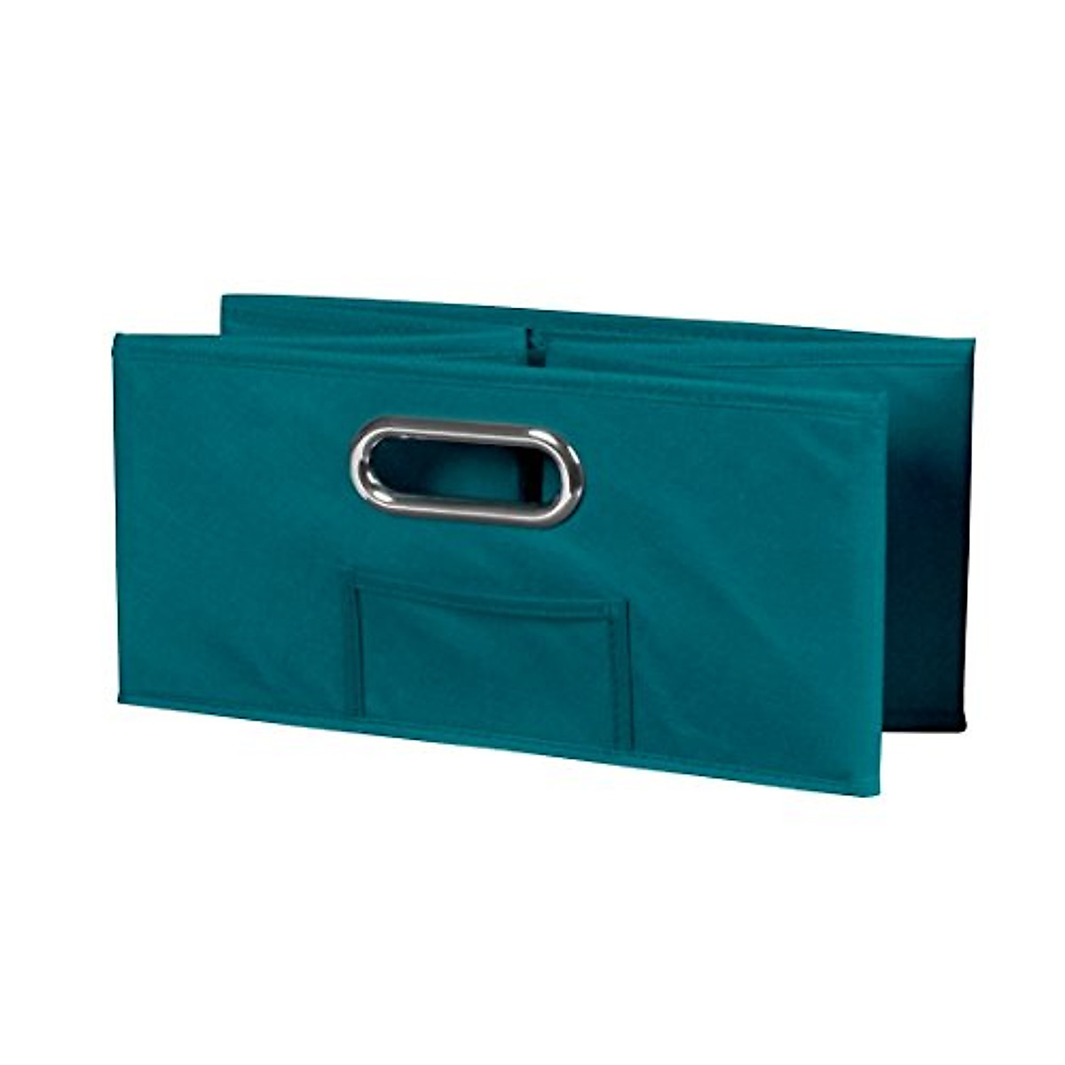 Niche Cubo Set of 12 Half-Size Foldable Fabric Storage Bins with Label Holder- Teal