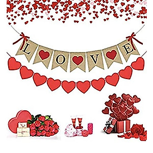 Love Burlap Banner, Happy Anniversary Decorations, Wedding Banner, Proposal Banner, Wedding Decoration Supplies Marriage Proposal Decorations, Photo Prop, Birdal Wedding Supplies
