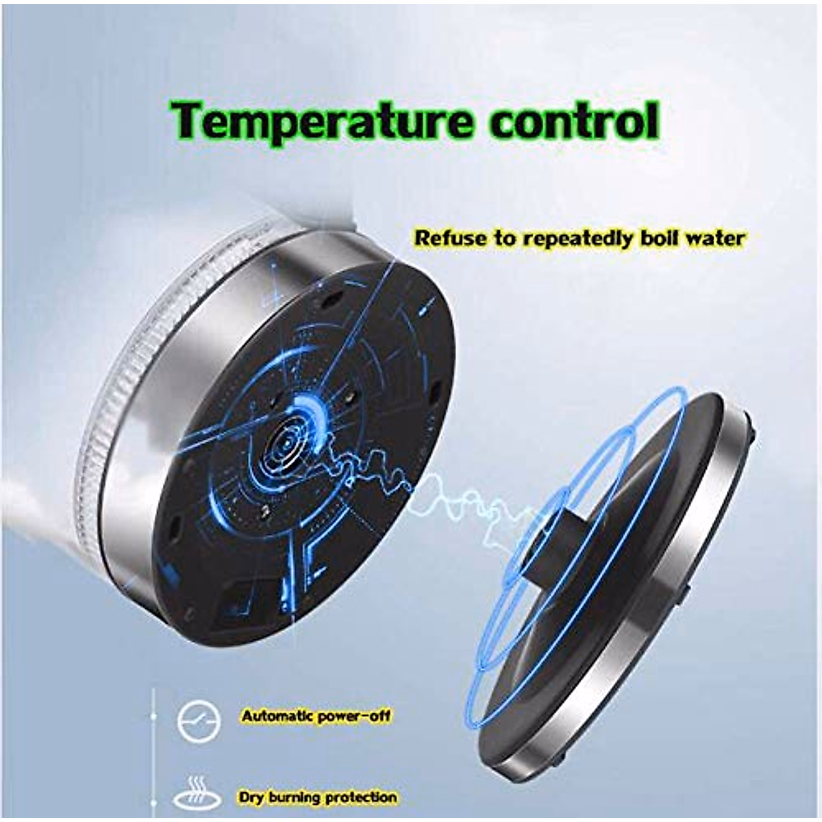 FairUo Kettles, Ceramic Electric Kettle Cordless Water Teapot Teapot-Retro 1L Jug 1000W Water Fast for Tea, Coffee, Soup, Oatmeal-Removable Base Automatic Power off Boil Dry Protection