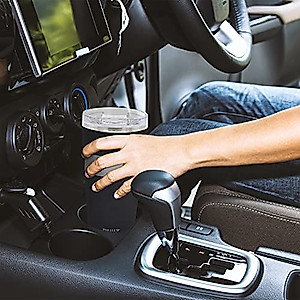 BUILT 24 Ounce Shasta Double Wall Vacuum Insulated Stainless Steel Coffee and Water Tumbler with Easy to Clean Flip to Open Lid, Black