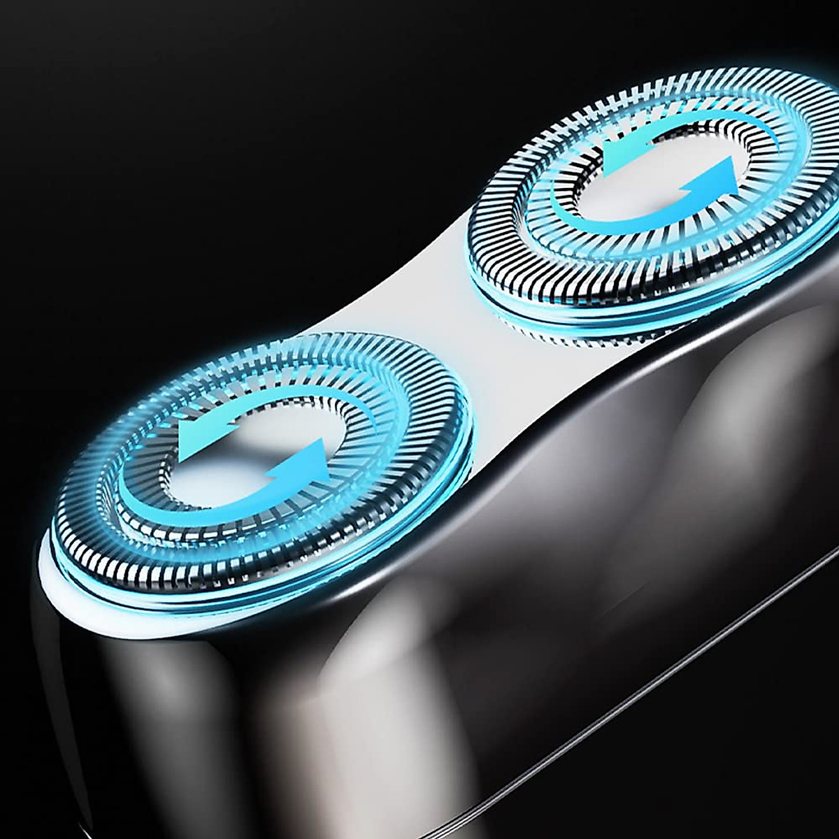 Waterproof Portable USB Men's Shaver - VALINK Double Head 3D Floating Rotary USB rechargeable Cordless Electric Razors Wet and Dry Use