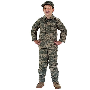 Rothco Kids Digital Camo BDU Pants - Rugged Outdoor Hiking Camping Comfortable Cargos (US, Alpha, Medium, Regular, ACU Digital Camo)
