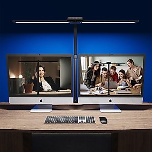 Mefine Desk Lamp w/ Clamp Home Office-Eye-Caring Office Computer Led Desk Light w/ Flexible Gooseneck, 22W Bright Architect Study Clip Lamp Desk Adjustable Task Lighting Stepless Dimming (wf-2032)