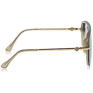 Jessica Simpson J5900 Aviator Shield Sunglasses with 100% UV Protection. Glam Gifts for Women, 140 mm, Nude & Rose Gold