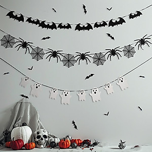ZESION Bat Halloween Banner, Scary Party Decorations for Halloween, Thriller Party Banner, Role Playing Party Decorations