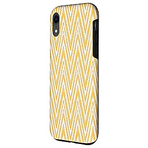 iPhone XR Yellow Boho Stripe Zig Zag Case