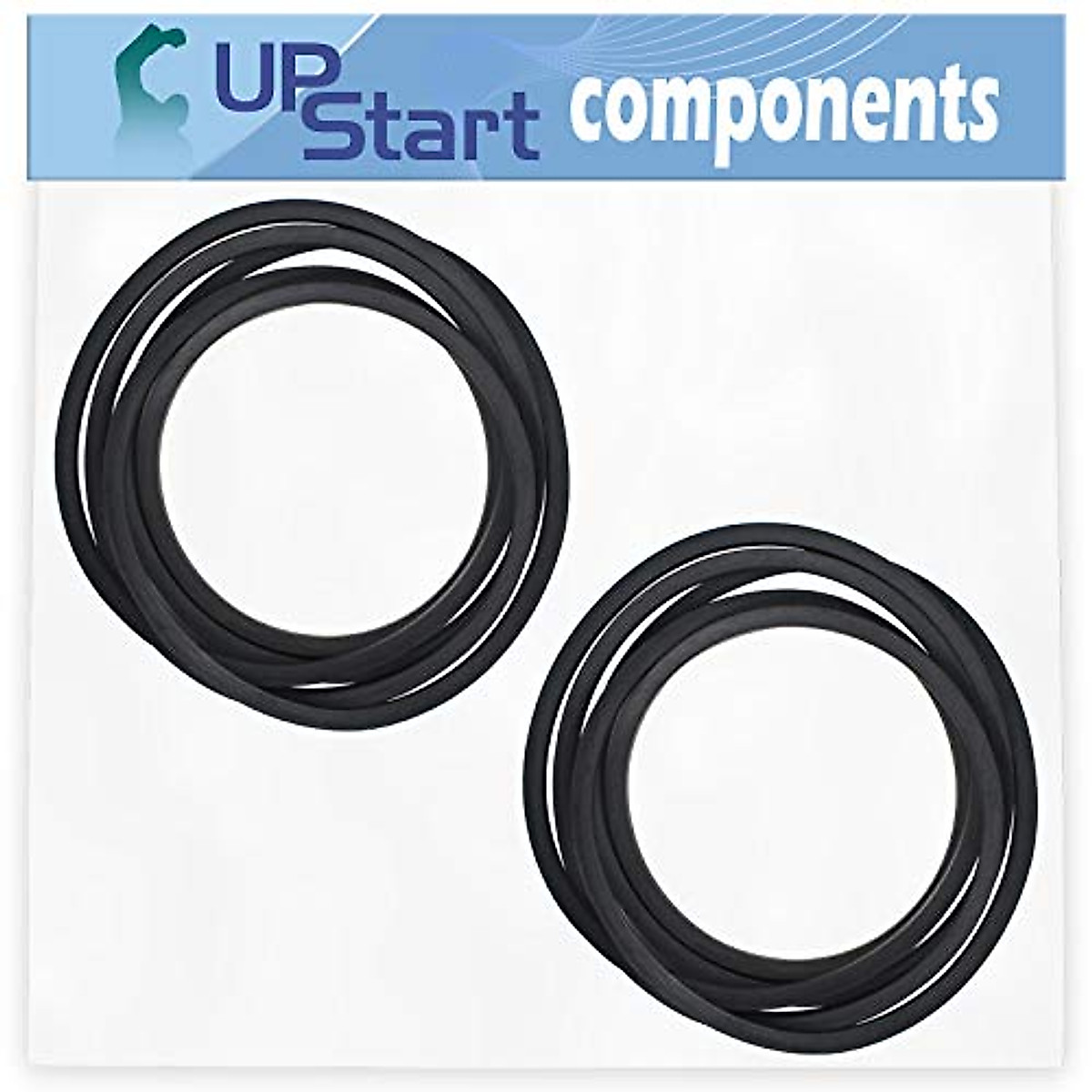 UpStart Components 2-Pack 196103 Deck Drive Belt Replacement for Craftsman 917276921 Lawn and Garden Riding Tractor - Compatible with 587686701 54 inch Mower Deck Belt