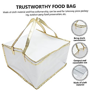 ULTECHNOVO Cake Insulation Bag Zip up Tote Bag Portable Heating Lunch Box Collapsible Picnic Basket Food Transport Tote Pizza Delivery Takeout Thermal Bag Food Pouch Food Storage Bag Barbecue