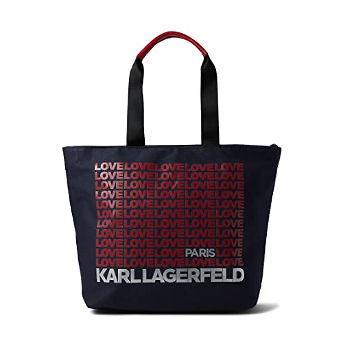 Karl Lagerfeld Paris Womens Kristen tote handbags, Logo Line Blue, One Size US