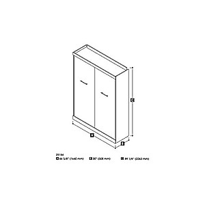 Bestar Nebula Queen Murphy Bed with Sofa, White