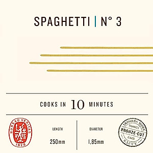 Rummo Italian Pasta GF Spaghetti No.3, Always Al Dente, Certified Gluten-Free (12 Ounce Each)