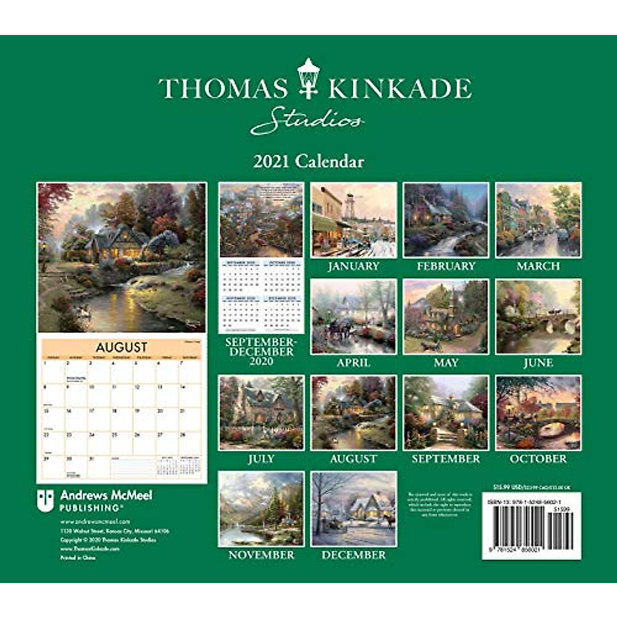 Thomas Kinkade Studios 2021 Deluxe Wall Calendar