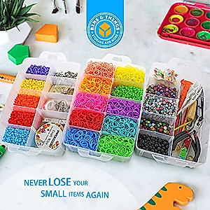 Bins & Things Stackable Storage Container with Clear, 4 -Tier 40 Comprt Large - Craft Storage / Craft Organizers and Storage - Bead Organizer Box / Art Supply Organizer - Ribbon Organizer and Sewing Box