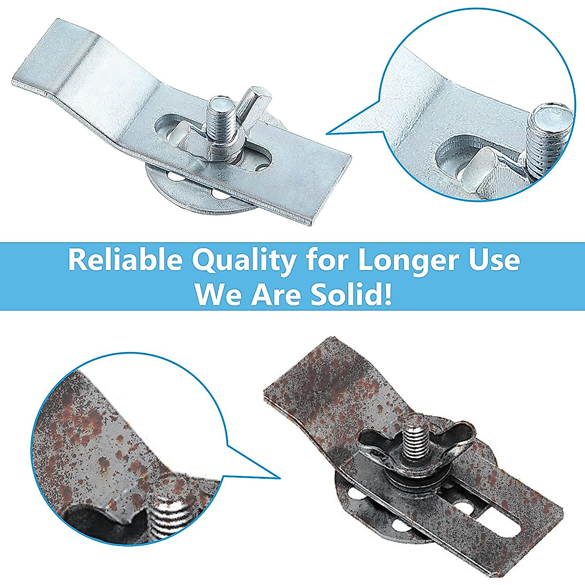 12 Pack Sink Clips Kit, Undermount Sink Clips, Sink Mounting Kit Bracket, Installation Repair Hardware Clips Fastener Support for Kitchen or Bathroom Sinks (Silver)