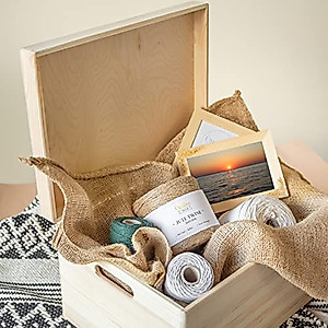 Creative Deco XXL Large Plain Wooden Box Storage with Hinged Lid | 15.8x11.8x9.44 inches (+-0.5) | Handles | Unpainted Gift | Product NOT Intended for 15 Years OR Below