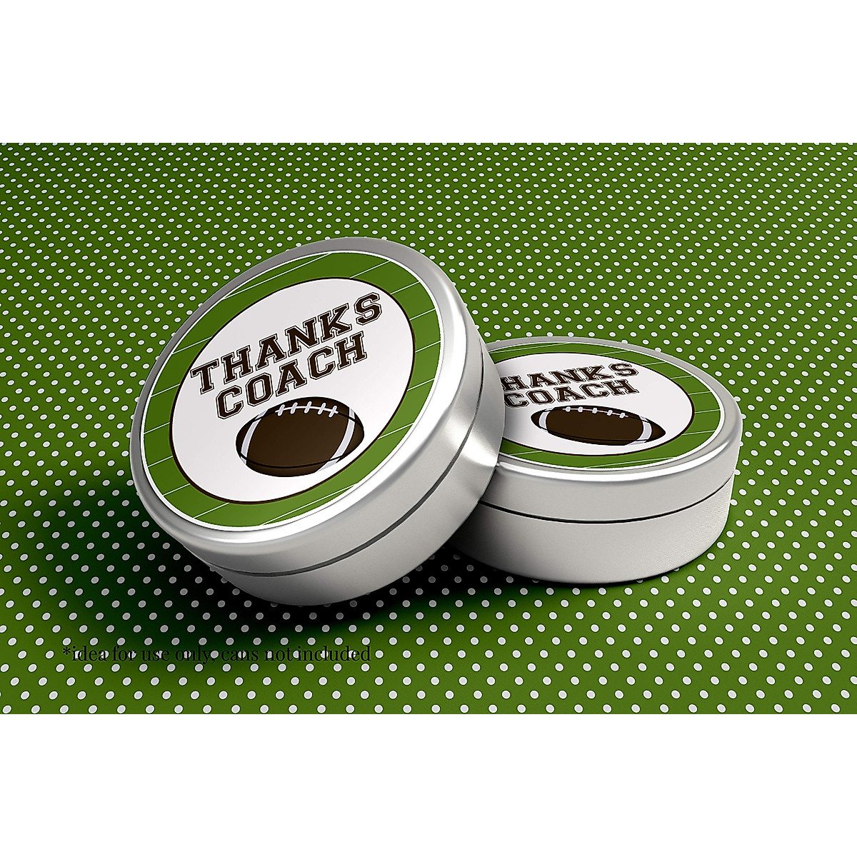Football Team Coach Appreciation Thank You Sticker Labels, 40 2" Party Circle Stickers by AmandaCreation, Great for Envelope Seals & Gift Bags