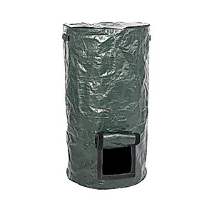 Compost Bin Bag, Composter PE Trash Can for Garden and Yard Reusable Garden Yard Waste Bag Fast Creation of Fertile Soil Large Capacity Organic Compost Bin (272)
