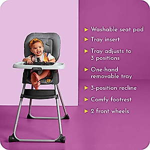 Century Dine On 4-in-1 High Chair, Grows with Child with 4 Modes, Metro