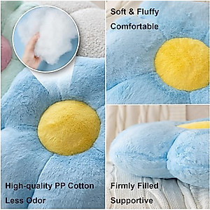 Galvitu Flower Pillow, Flower Shaped Pillow and Floor Seating Cushion, Aesthetic Room Décor Throw Pillow for Bedroom, Living Room, Kids Room, Bed, Couch, Sofa, Chair, 17.7 Inch (Green)