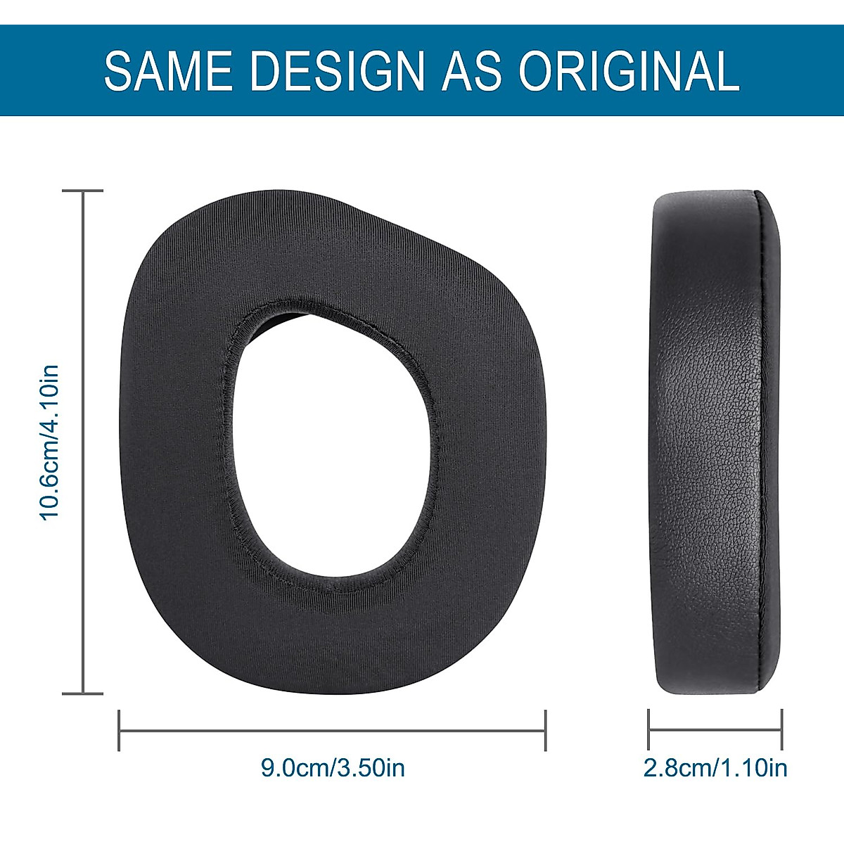 Cooling Gel Ear Pads for Turtle Beach Stealth 700 Gen 2 / Stealth 700 Gen 2 MAX Wireless Gaming Headset, GVOEARS Replacement Cushions with Ice Silk Fabric, Thickness & Sound Isolation - Black