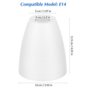 Luxshiny Sconce Shades Lamp Shade Cover 2PCS Plastic Pendant Light Cover Lampshade 11.5X10cm Oval Table Lamps Shades Floor Lamp Shade Replacement for Bedroom Table Living Room E14