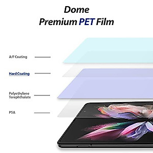 DOME GLASS Whitestone GEN Film Screen Protector for Samsung Galaxy Z Fold 3 (2021) Anti-Bubble HD Clear Hard Coated PET Film Screen Guard