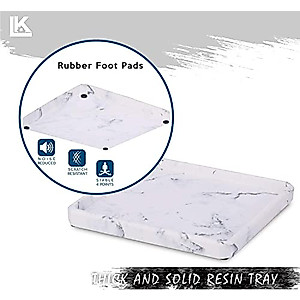 LKKL Mason Jar Bathroom Accessories - 5PCS Mason Jars Soap and Lotion Dispenser Set - Bathroom Sets 2 Apothecary Jars, 1 Toothbrush Holder, 1 Soap Dispenser, 1 Bathroom Tray (Black/White)