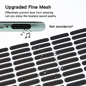 iPhone Speaker Cover Protector Dustproof Speaker Mesh Adhesive Stickers, 5PCS Anti Dust Plugs for iPhone 14/14 Pro Max, iPhone 13/13 Pro/12/12 Mini/12 Pro Max, Anti Dust Kit with Tweezers