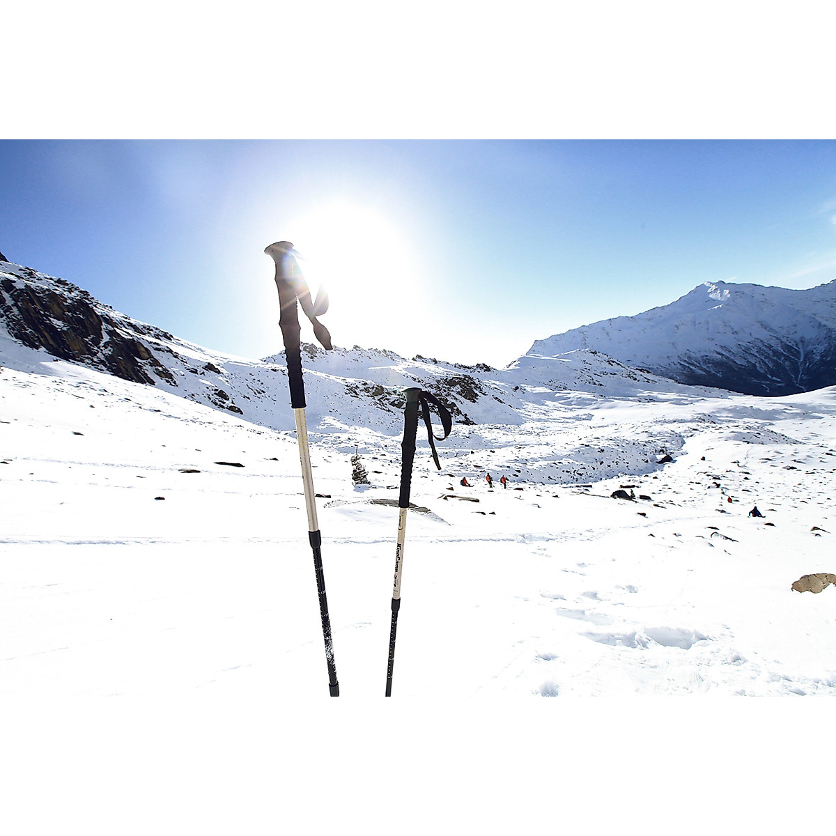 KingCamp Hiking Walking Trekking Trail Pole Collapsible, Lightweight, Shock-Absorbent, Hiking, Walking & Running Adjustable, 4 Seasons, Sliver (2 PC), One Size, KA8037_Silver