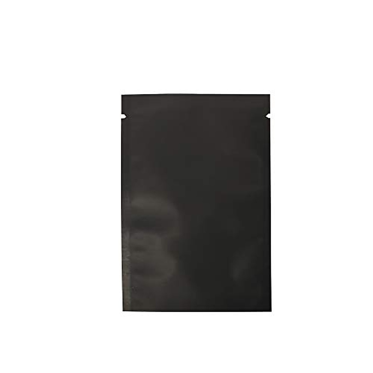 200PCS Double Sided Matte Black Mylar Foil Open Top Heat Seal Bags for Food Storage, Beauty/Travel Sample Pack (200, 2.4" x 3.5")