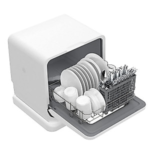 Think Gizmos Counter Top Dishwasher with Water Tank 7.5L - No Hookup Required. Compact Dishwasher with 5 Programmes, Drying Cycle, Touch Controls