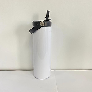 JKGTKC 25pack Flex straw lid 20oz Sublimation Tumbler Blanks Straight Skinny Double Wall Stainless Steel Cup With Lid for DIY