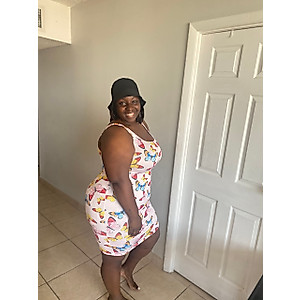 LAGSHIAN Women's Sexy Bodycon Tank Dress Sleeveless Basic Midi Club Dresses Butterfly