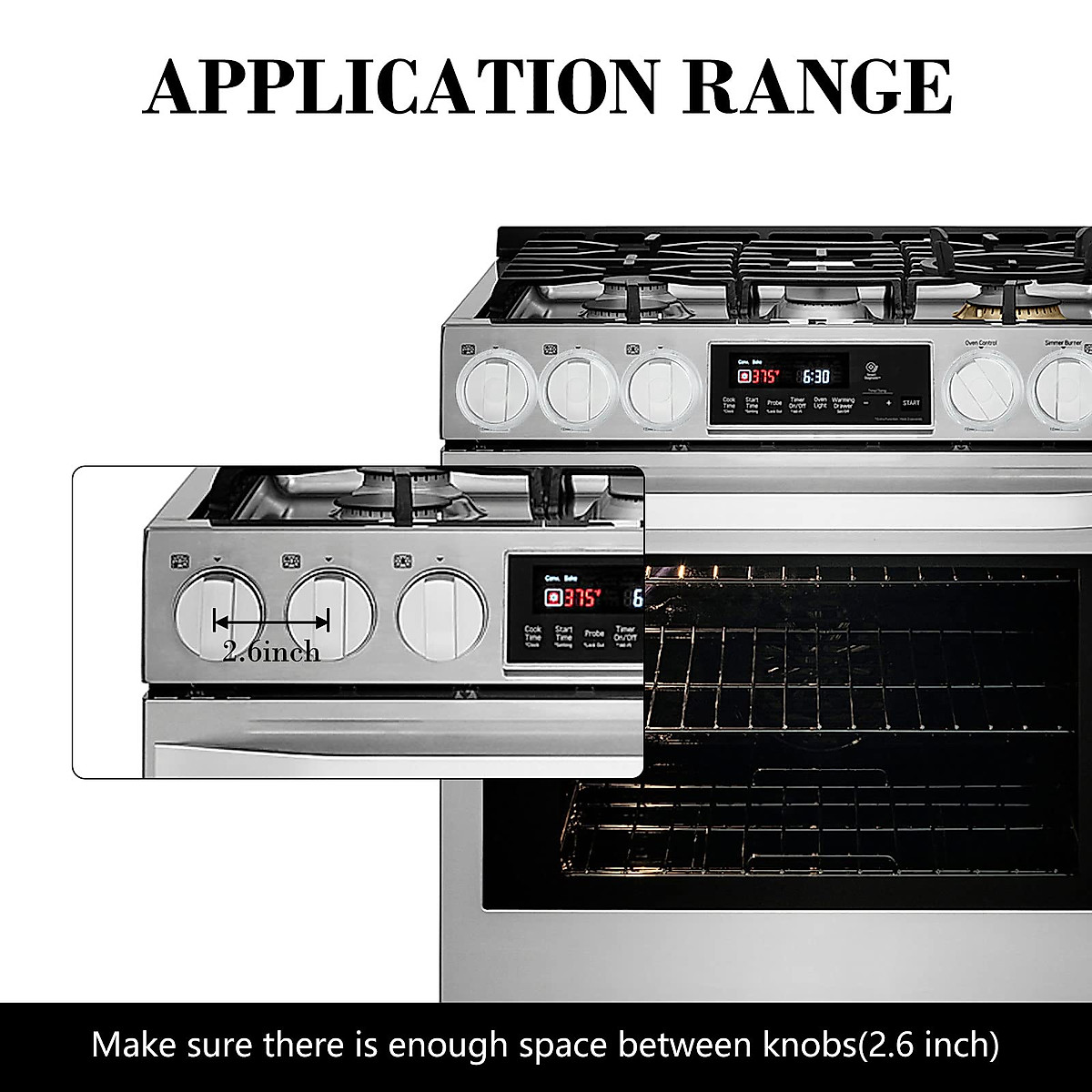 12 Pack Stove Knob Covers for Child Safety, Clear Gas Stove Knob Covers, Transparent Design Stove Guard with Lock for Childproof and Baby Stove Gas Knob Covers Gas Oven