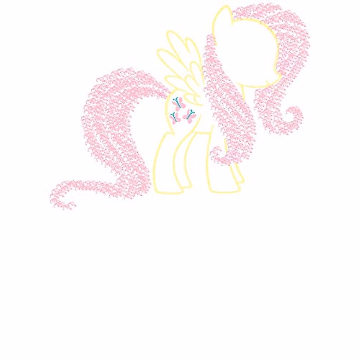 Sprayed Fluttershy Window Truck Car Vinyl Bumper Sticker Decal 5'' x 4''