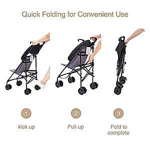 Pamo Babe Baby Umbrella Stroller, Lightweight Stroller, Compact Foldable Travel Strollers for Babies and Toddlers up to 33 lbs(Gray)