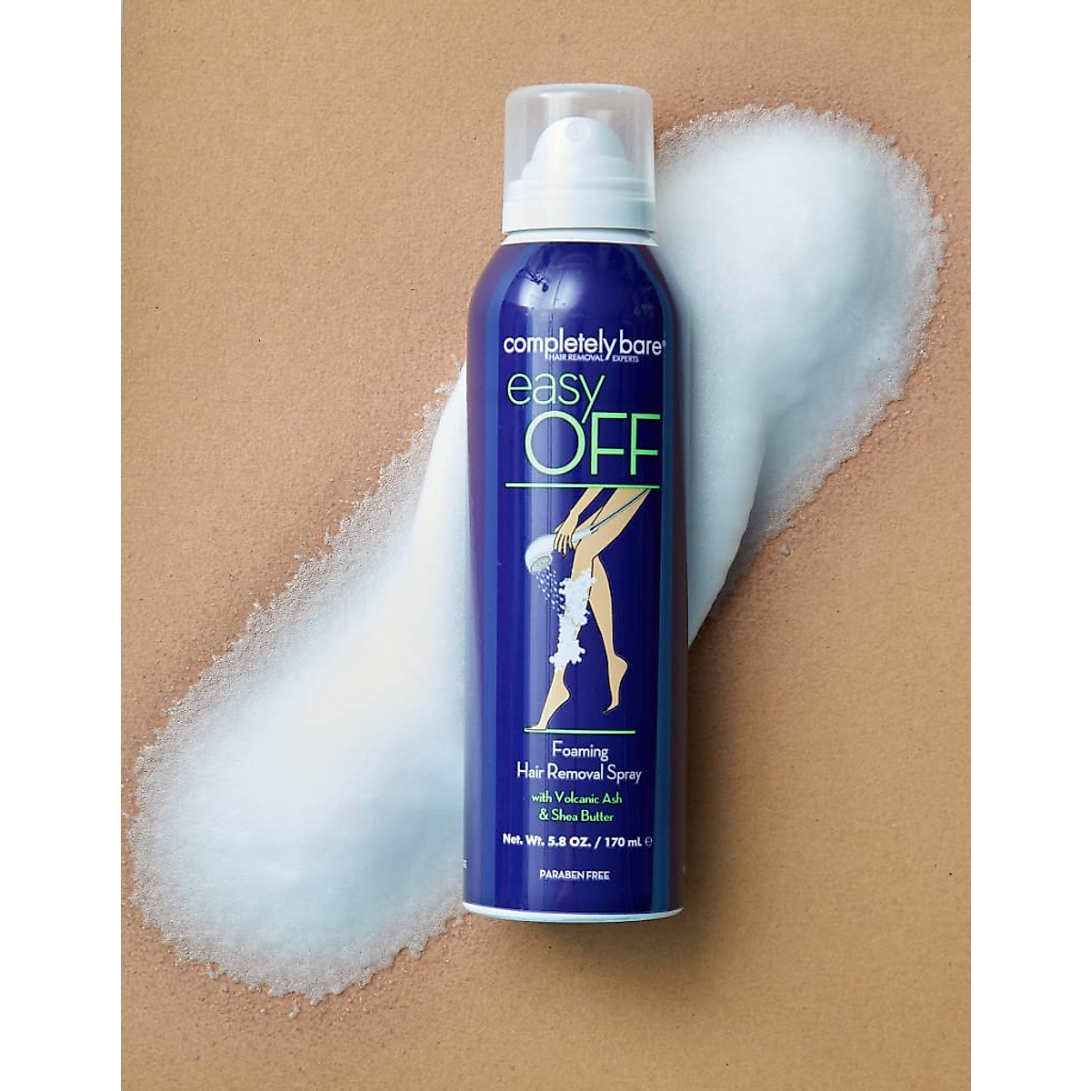 completely bare easy OFF Foaming Hair Removal Spray - Moisturizing Shea Butter & Aloe Vera