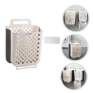 Alipis 1 Set Wall Hanging Laundry Basket Plastic Laundry Basket Laundry Storage Basket Plastic Bins Storage Baskets Large Wall Mounted Laundry Basket Wall Laundry Hamper Clothes Basket Pp