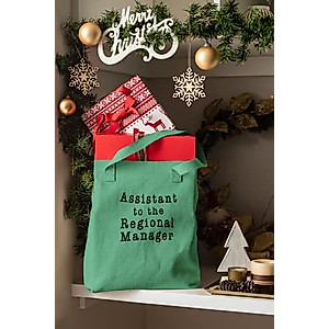 Pop Threads Assistant To The Regional Manager Funny TV Natural 15x15 inches Large Canvas Tote Bag