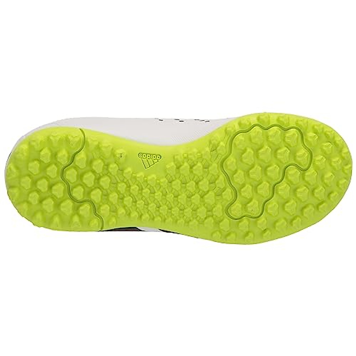 adidas Predator Accuracy.4 Turf Sneaker, White/Core Black/Lucid Lemon, 5.5 US Unisex Big Kid