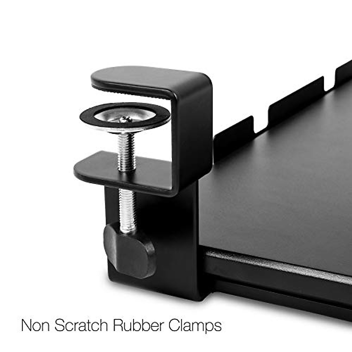 TechOrbits Keyboard Tray Under Desk – 27" Clamp On Keyboard Drawer Computer Stand – Ergonomic Mouse & Keyboard Sliding Tray Computer Desk Extender