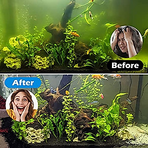 Aquarium Filter for 40-150 Gallon Tank, U-V Fish Tank Green Clean Machine Submersible Powerful Pump Canister Filter 400GPH for Pond Turtle Tank Saltwater Freshwater Crystal Clear Green Killing