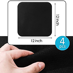 4 Pcs Carbon Felt Welding Blanket Fabric Fireproof Mat Fireproof Insulation 12 x 12 in Thickness Fire Retardant Protective Mat Heat Resistant up to 1800 Fahrenheit Degree for Glass Blowing Camp, Black