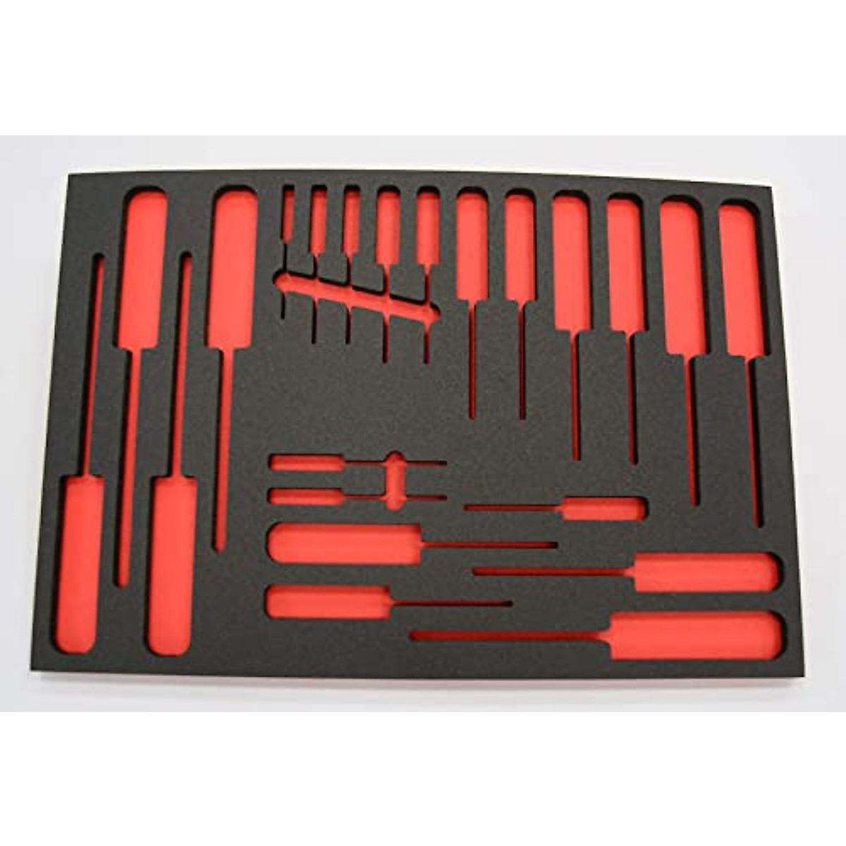 5S TOOL BOX SHADOW FOAM ORGANIZERS ( 2 COLOR) FITS CRAFTSMAN MODEL# 112225 TOP BOX (10.75" x 18.125", Black Top/Red Bottom)