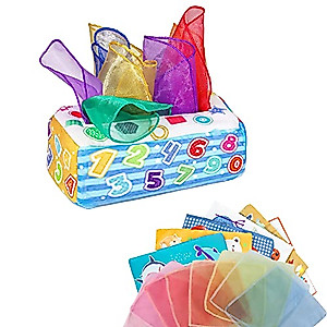 Carreuty Baby Tissue Box Toy for Babies Montessori Toy for Baby and Toddlers Sensory Toy Magic Baby Toy Learning Toy Educational Toy Kids Early Learning Toys Baby Gifts 30 PCS
