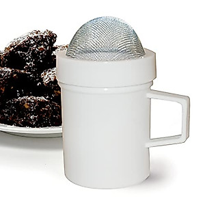 Norpro Multipurpose Sugar Flour Powdered Sugar Shaker Dust Sifter 4.25" Tall New,White