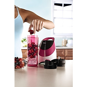 Oster BLSTPB-WPK My Blend 250-Watt Blender with Travel Sport Bottle, Pink
