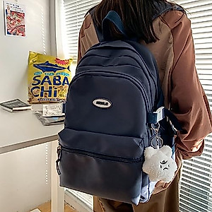 BILIPOPX Kawaii Backpack with Cute Accessories Aesthetic 15.6 Inch Laptop Backpack Pendant (Deep Blue)