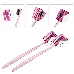 Framendino, 6 Pack Toothbrush Head Covers Caps Holder Case Protector Box with Suction Cup Convenient for Bathroom Wall Mirror Home Outdoor Travel